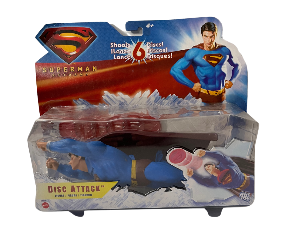 Superman Returns -Disc Attack Figure Shoots 6 Discs – awesomeitems4u.com
